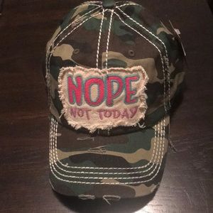 Accessories | Nope Not Today Distressed Hat | Poshmark